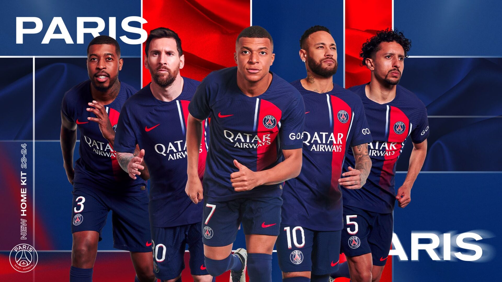 PSG apresenta equipamento oficial para a temporada 2023/24