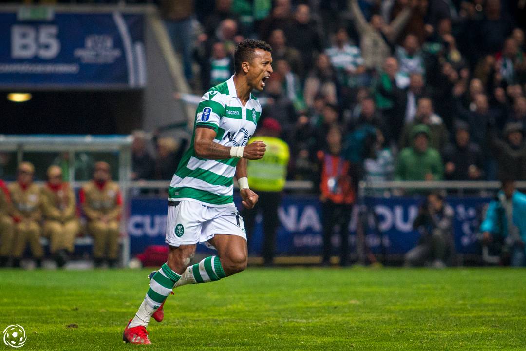 Nani homenageado no Estádio de Alvalade antes do Sporting x Benfica
