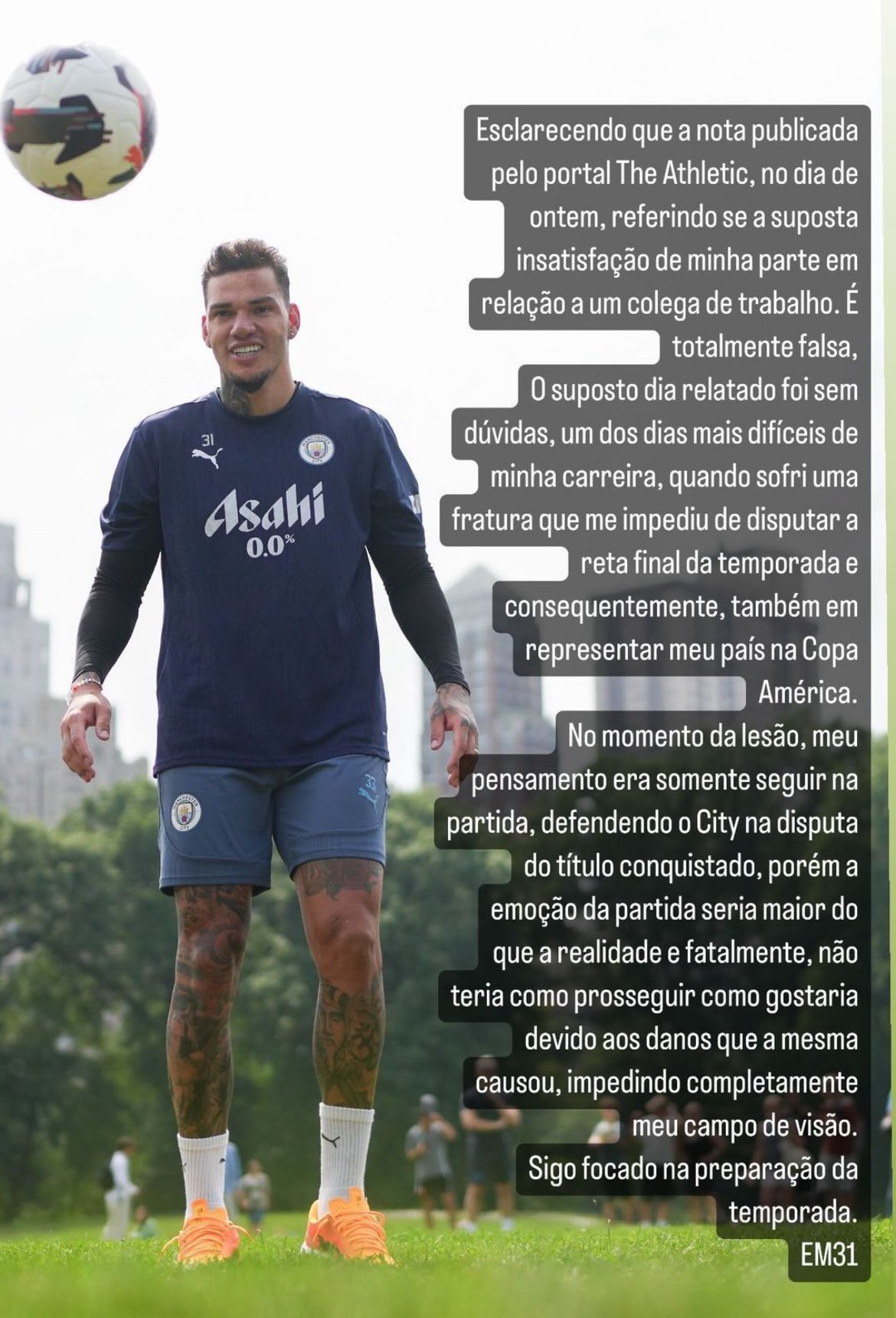 Ederson Moraes quebra o silêncio sobre o futuro e desmente problemas ...